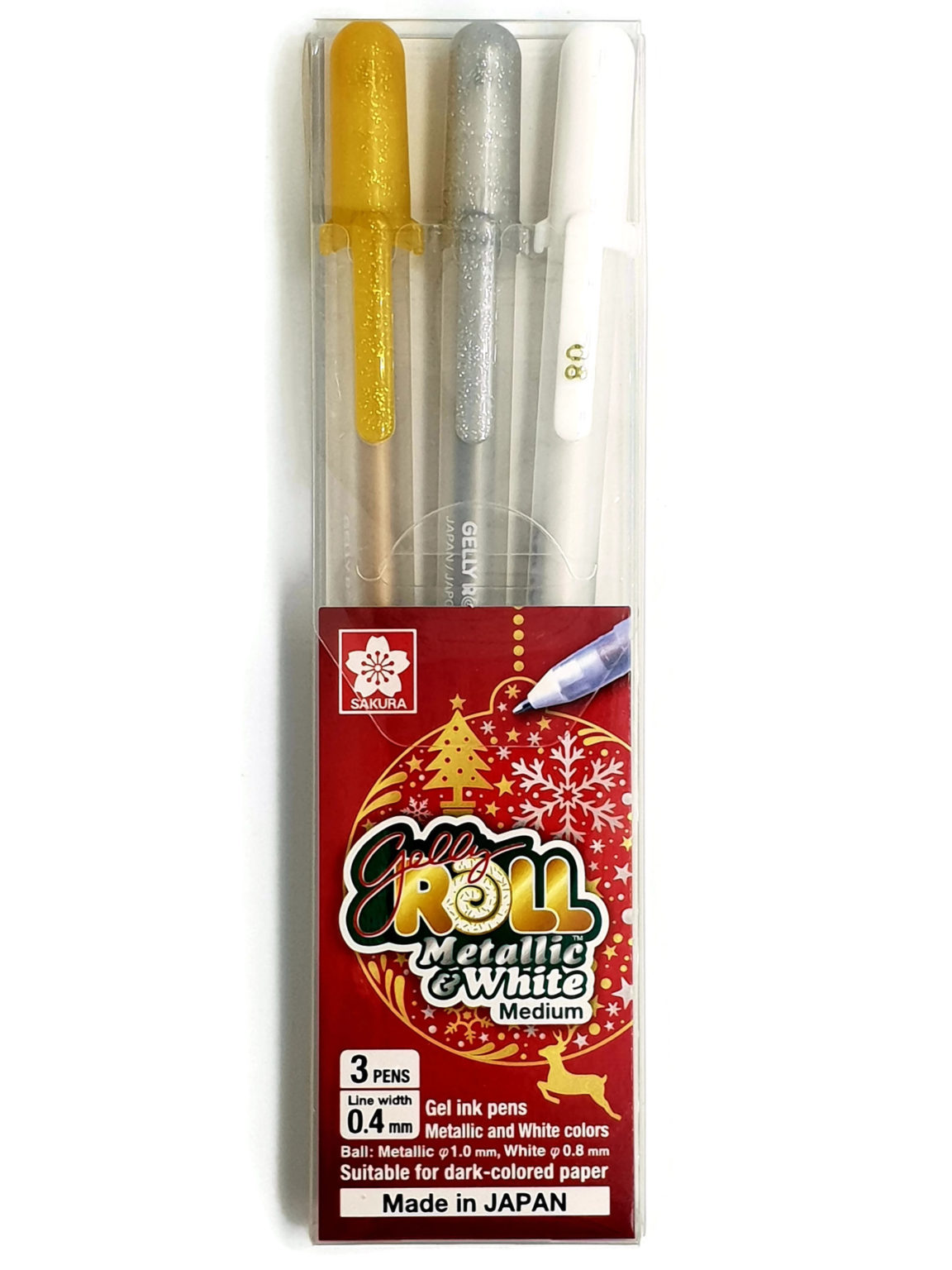 Sakura Gelly Roll 3-Pen Set - Gold/Silver/White - Crafty Arts