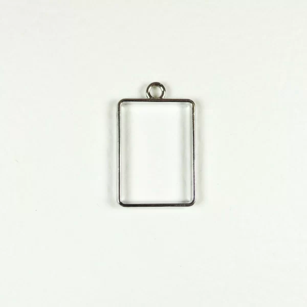 Bezel Open Rectangle Silver (#262) - 2 Piece - Crafty Arts