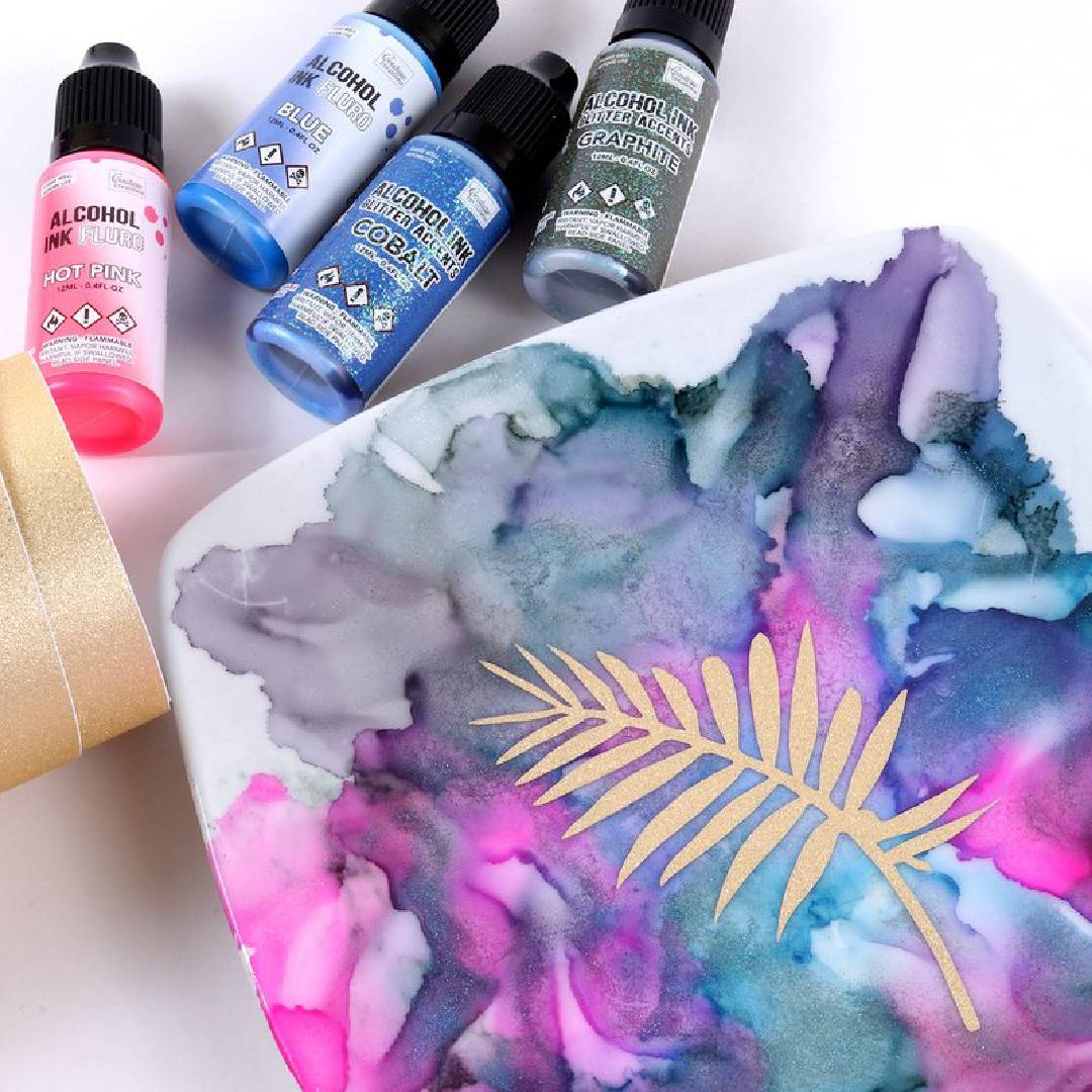Alcohol Inks - Let it flow - Crafty Arts